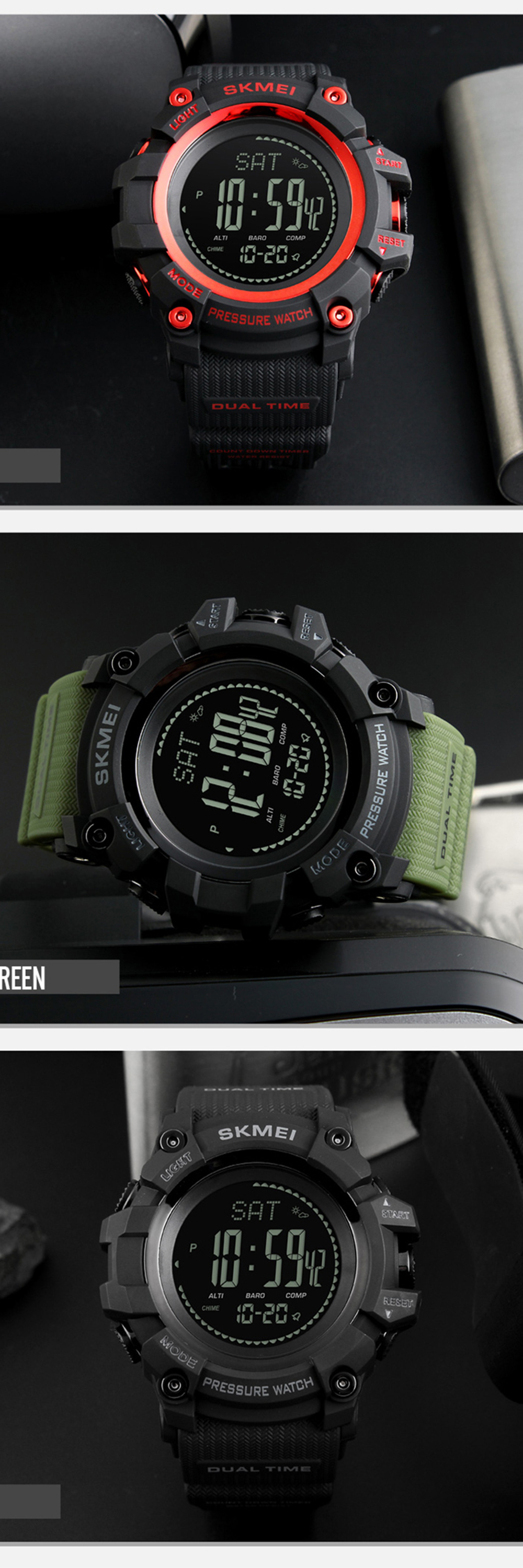 Skmei Weather Forecast Barometer Thermometer Electronic - Temu