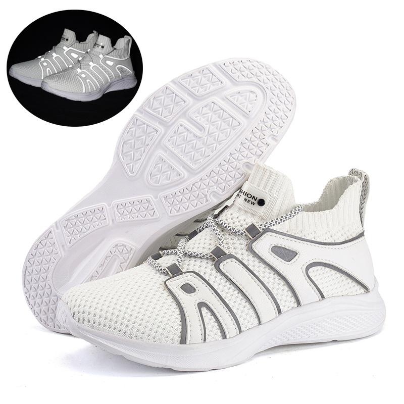 Men's Breathable Mesh Running Shoes Comfortable Reflective Design ...