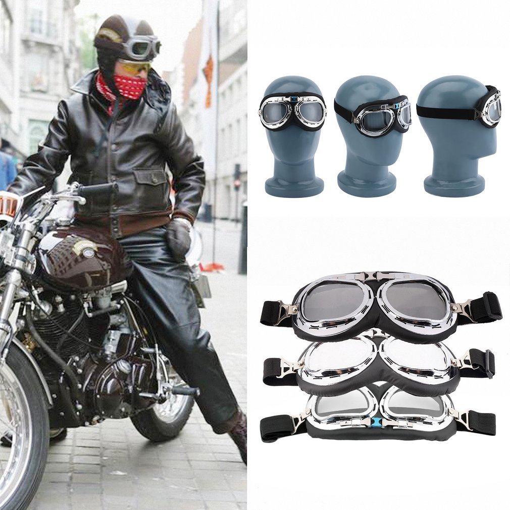 retro anti uv safety scooter anti glare goggles helmet glasses ...