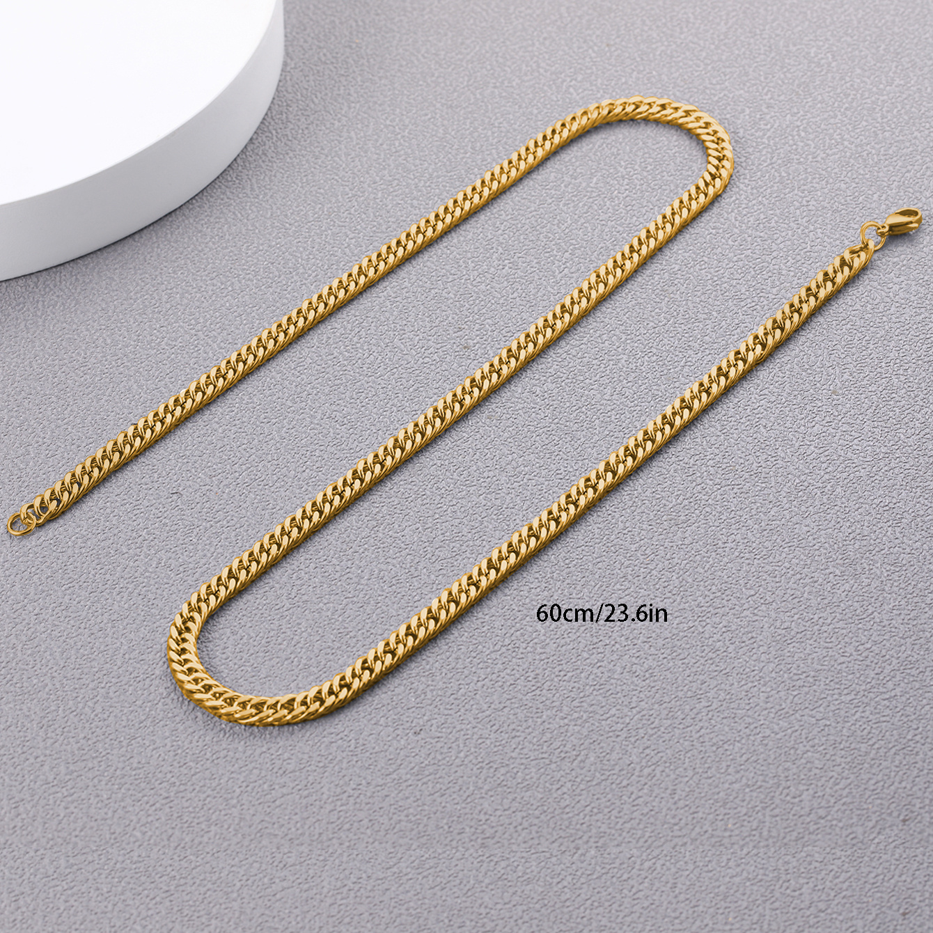 Men' Steel Cuban Link Chain Necklace - Temu