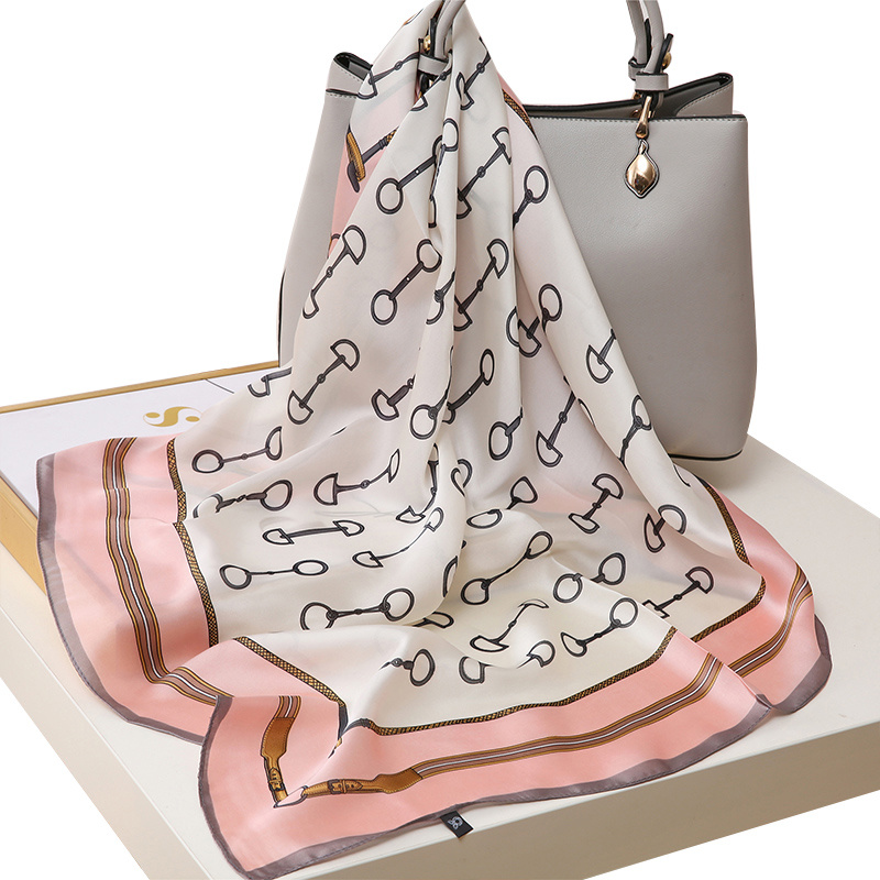 women square stain silk head scarf hair wrap - Temu Canada