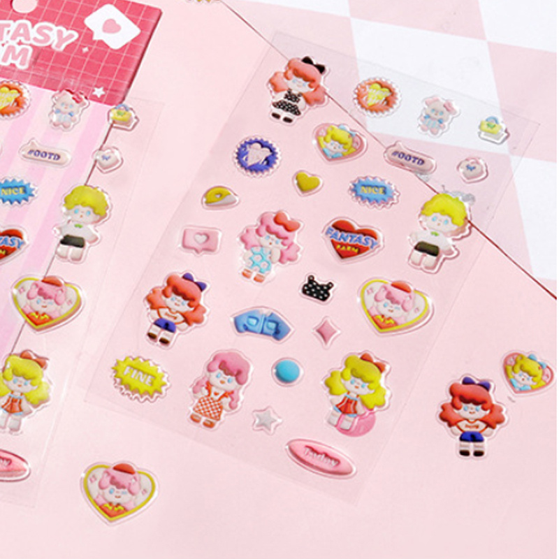 Pet Sticker Fantasy Farm 90s Series Cute Students 3d 3d - Temu Australia