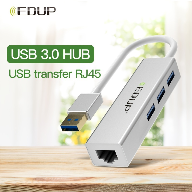 Edup Usb 3 0 Hub Usb Splitter 3 Ports Type C Hub Usb To Rj45 Gigabit ...