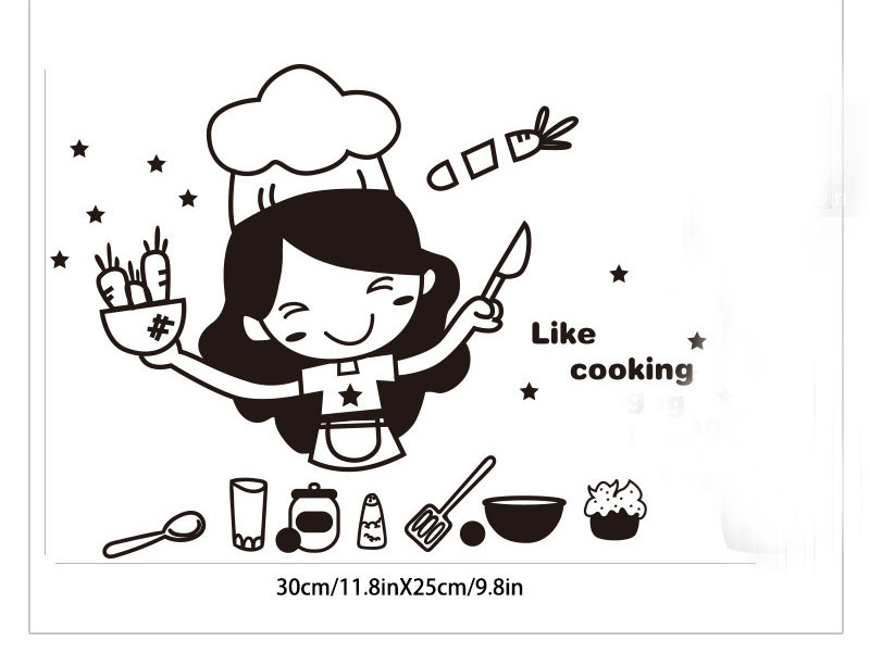 Creative Cartoon Stickers Wall Stickers Kitchen - Temu Australia