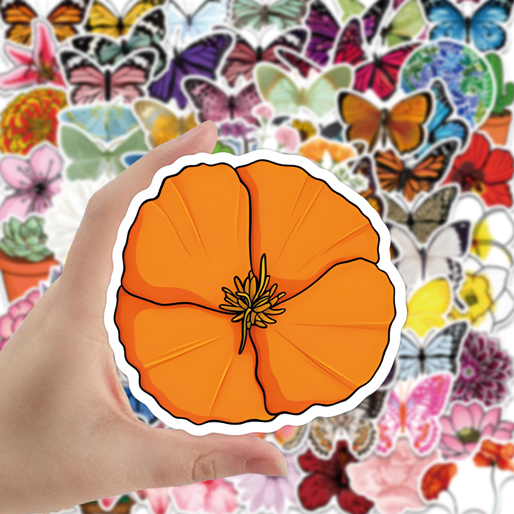 Butterfly Doodle Stickers Water Bottle Laptop - Temu