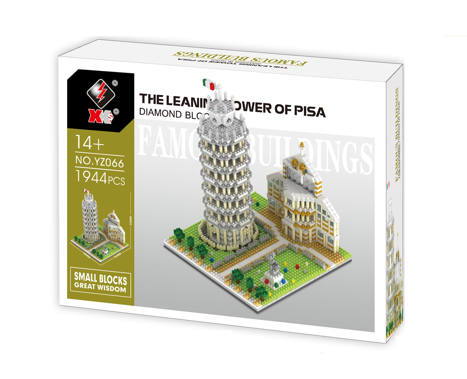 Italian Leaning Tower Pisa Building Small Particle Brick - Temu