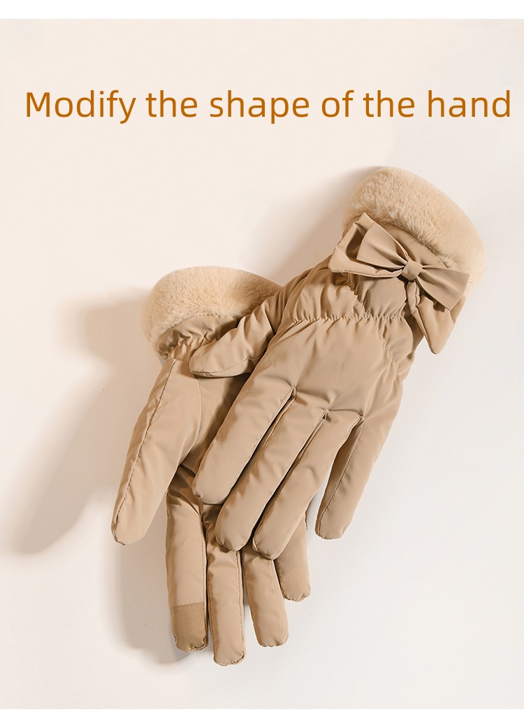 Gloves Mitten Women Bow Winter Snow Gloves Outdoor Gloves - Temu Norway