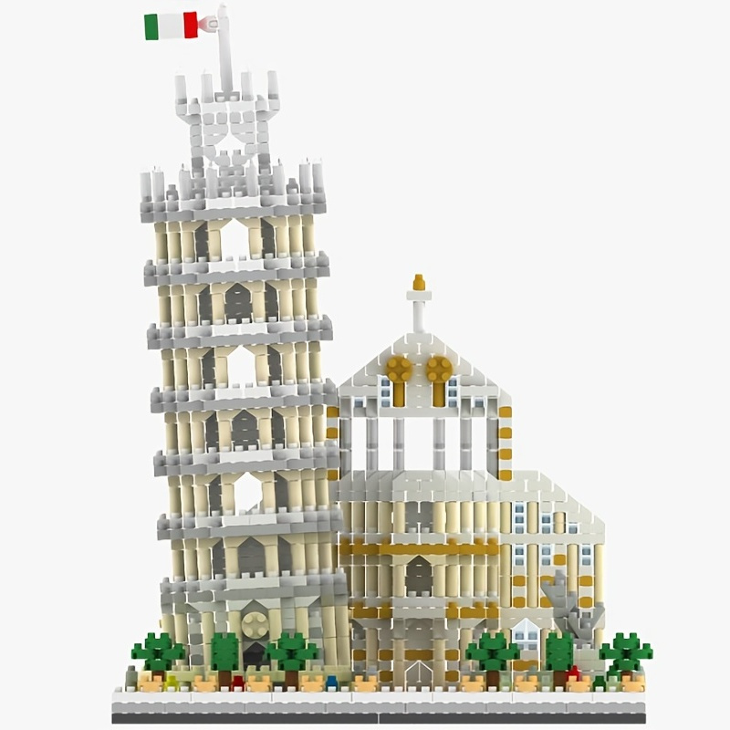 Italian Leaning Tower Of Pisa Building Small Particle Brick And Stone ...