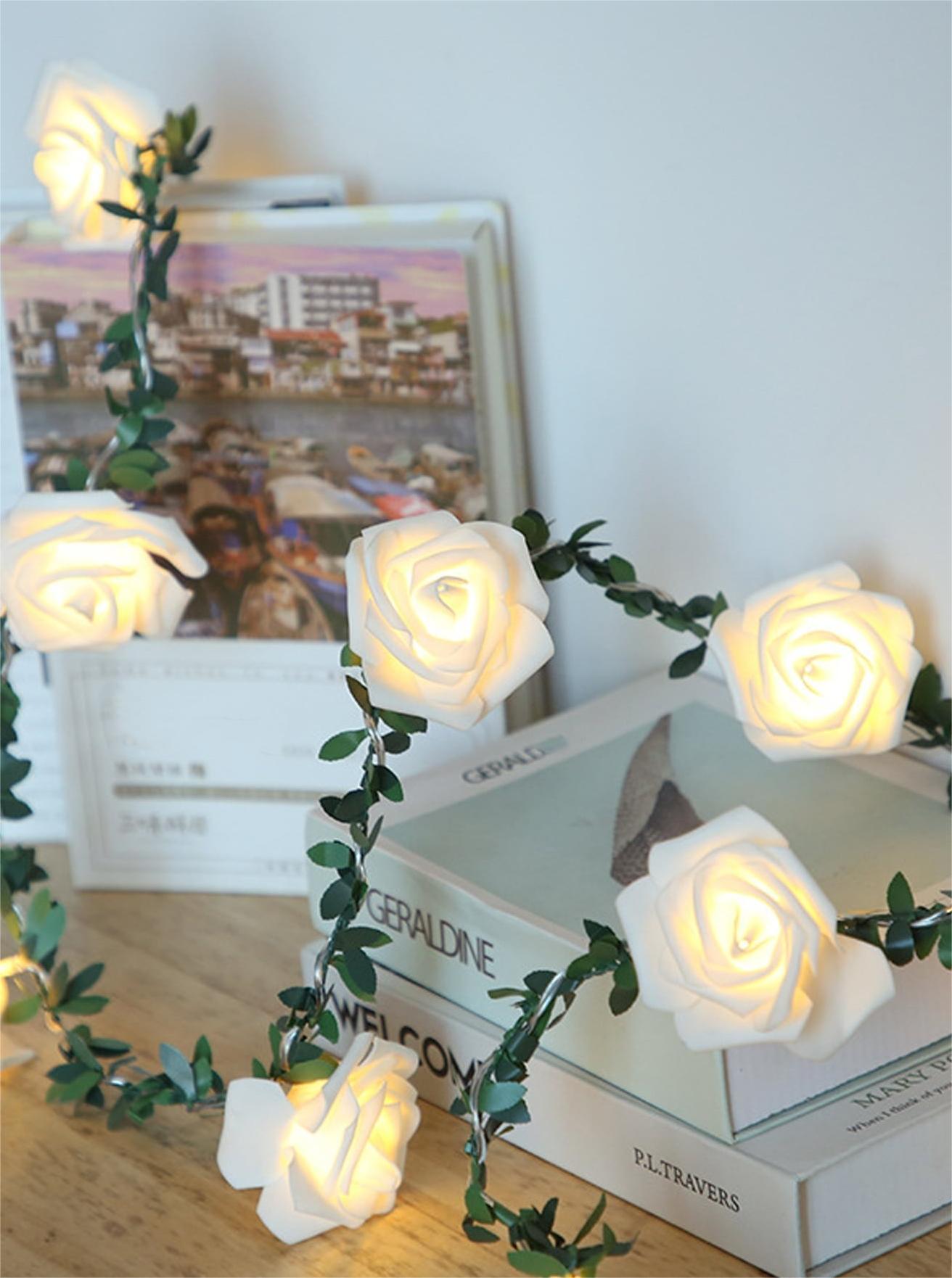 led white rose string lights perfect scene decor holiday - Temu