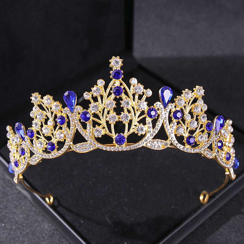 Golden Crown Bridal Headdress Fashion Wedding Hairstyle Accessories ...