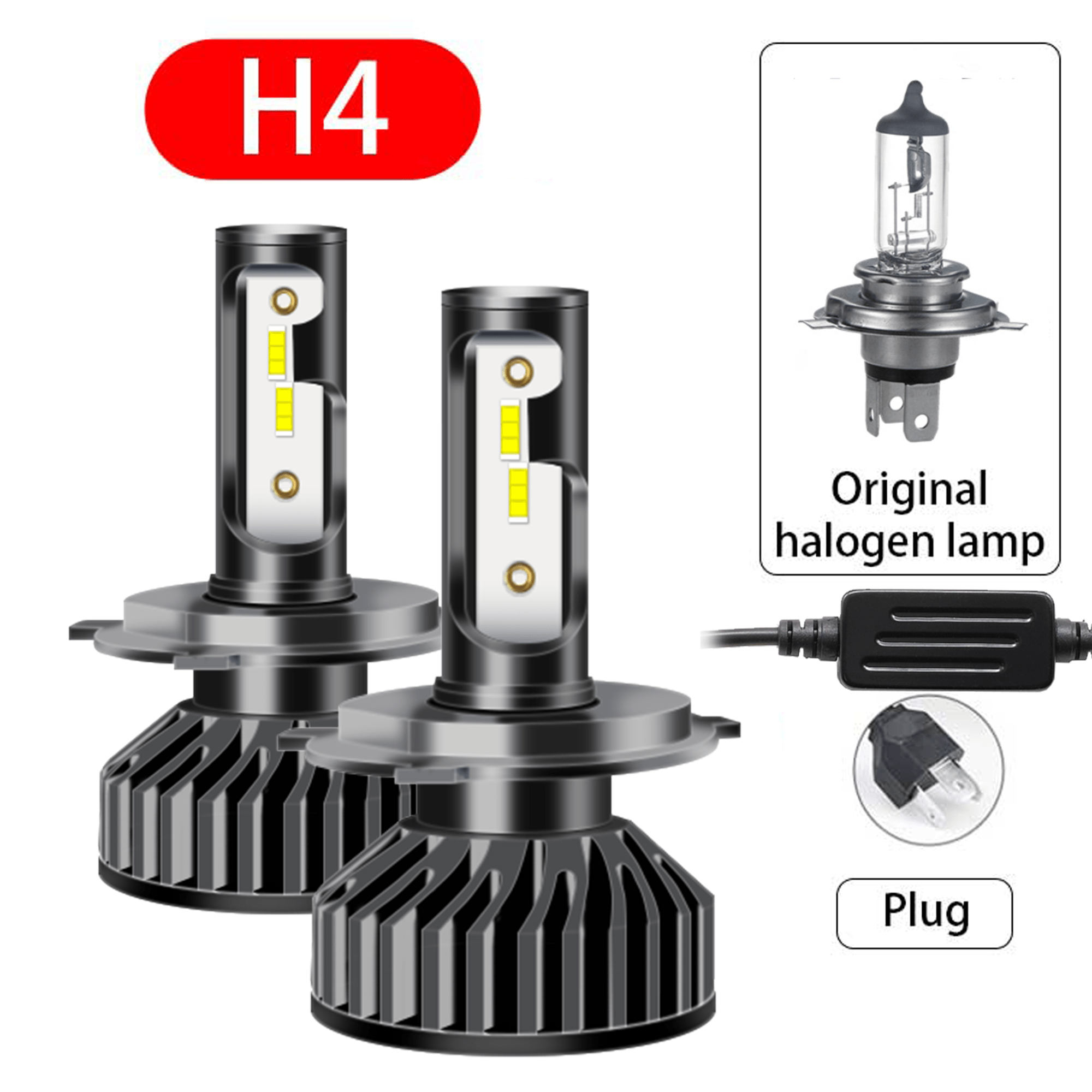 Car Headlight H4 Led H7 Led Canbus H1 H3 H8 H11 9005 9006 - Temu United Kingdom