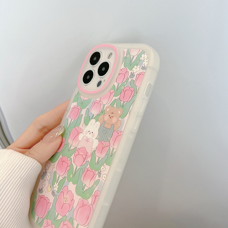 pink flower bear phone case 13/13mini/13pro/13 - Temu United Kingdom