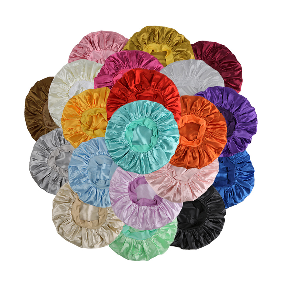 Silk Satin Bonnet Long Hair Sleeping Double Layer Adjustable - Temu