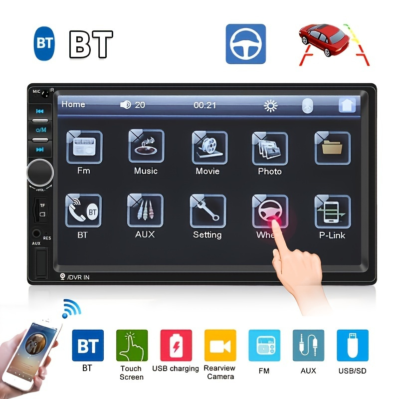 New Ui Car Player 7018b With Remote Control Double Din - Automotive - Temu