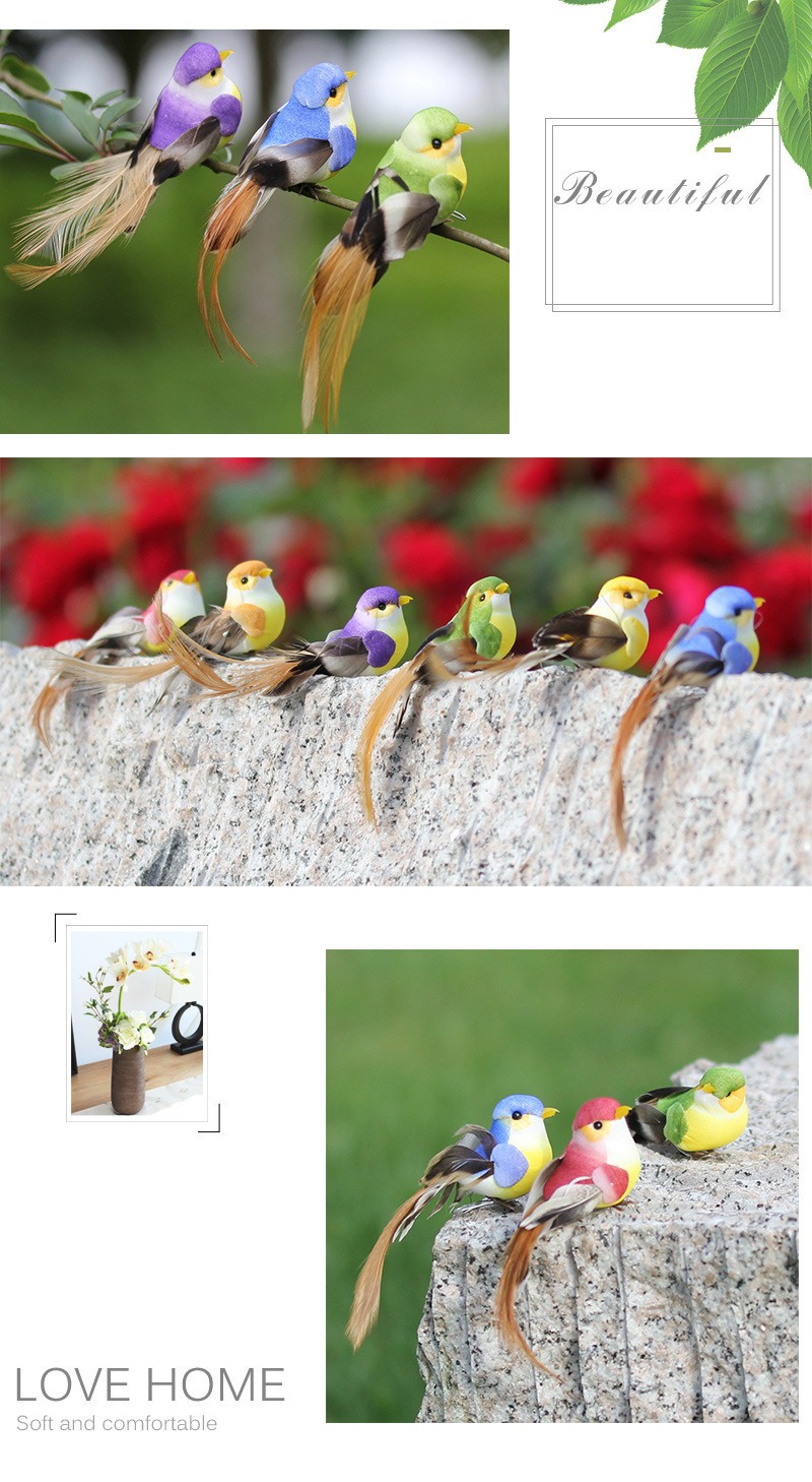 Simulated Bird Ornament Craft Art Decor Garden Patio Cute - Temu New ...