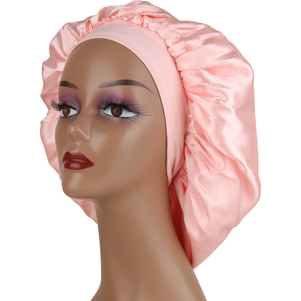 Silk Satin Bonnet Long Hair Sleeping Double Layer Adjustable - Temu