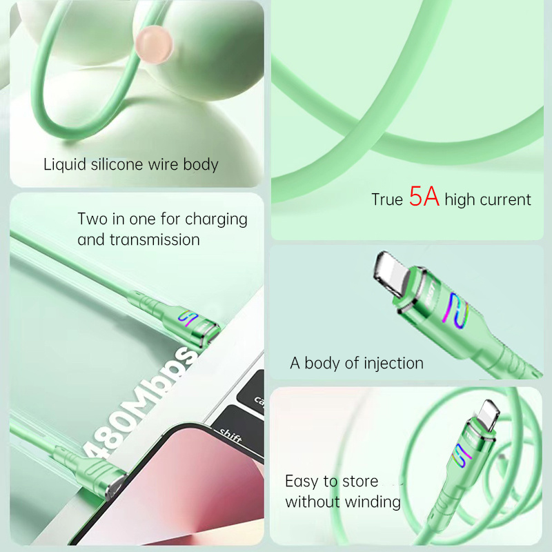 5a fast charging cable silicone usb data cable charging - Temu New Zealand