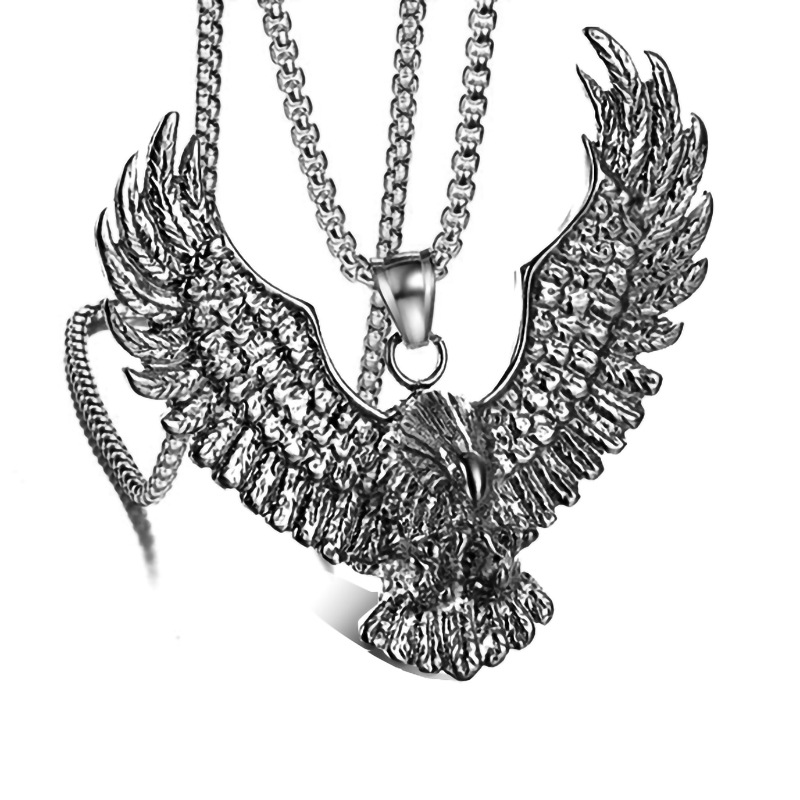 1pc Men's Eagle Pendant Necklace Trendy Punk Style Chain Necklace ...