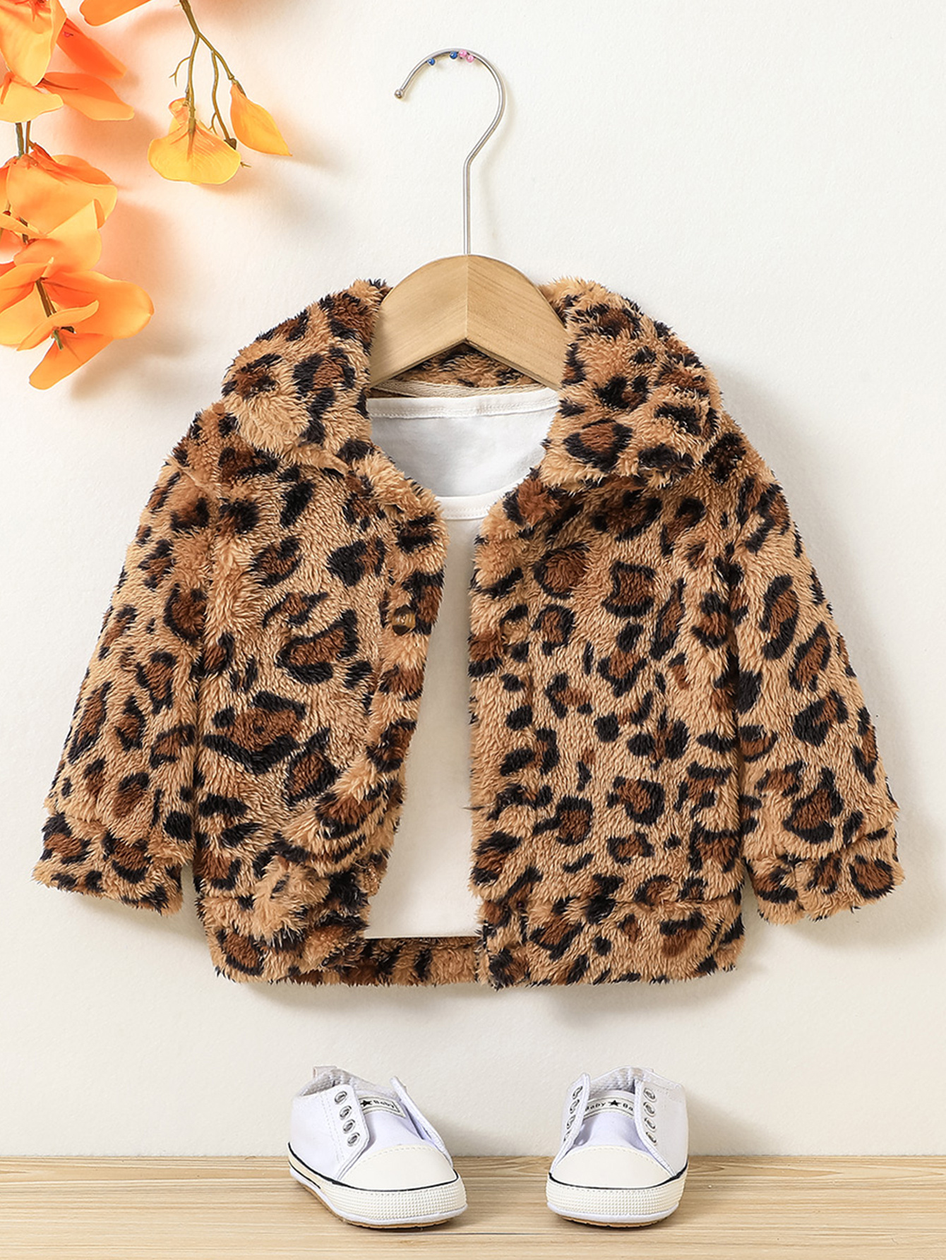 Baby Leopard Print Thermal Jacket Winter New Baby Clothes - Temu Australia