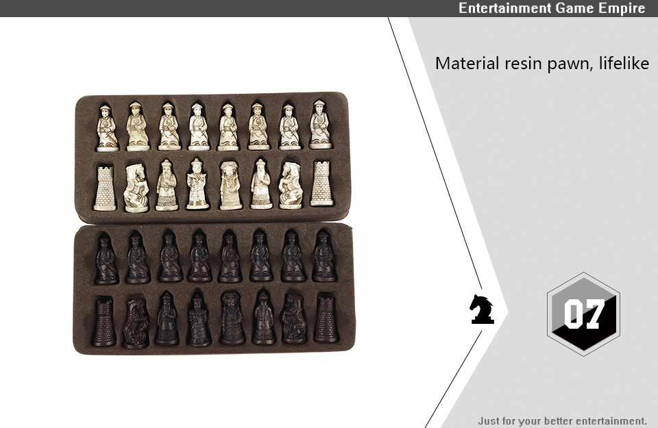 Antique International Chess Set Leather Box Mobile - Temu