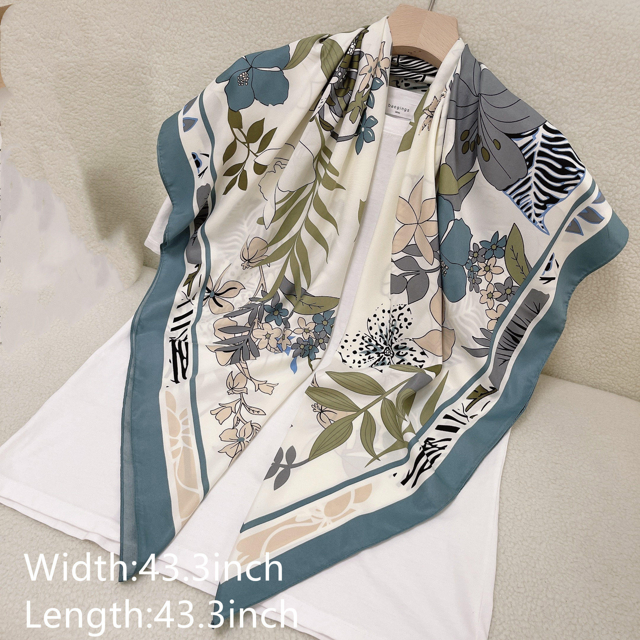 vintage head scarf silk twill print large square - Temu Australia