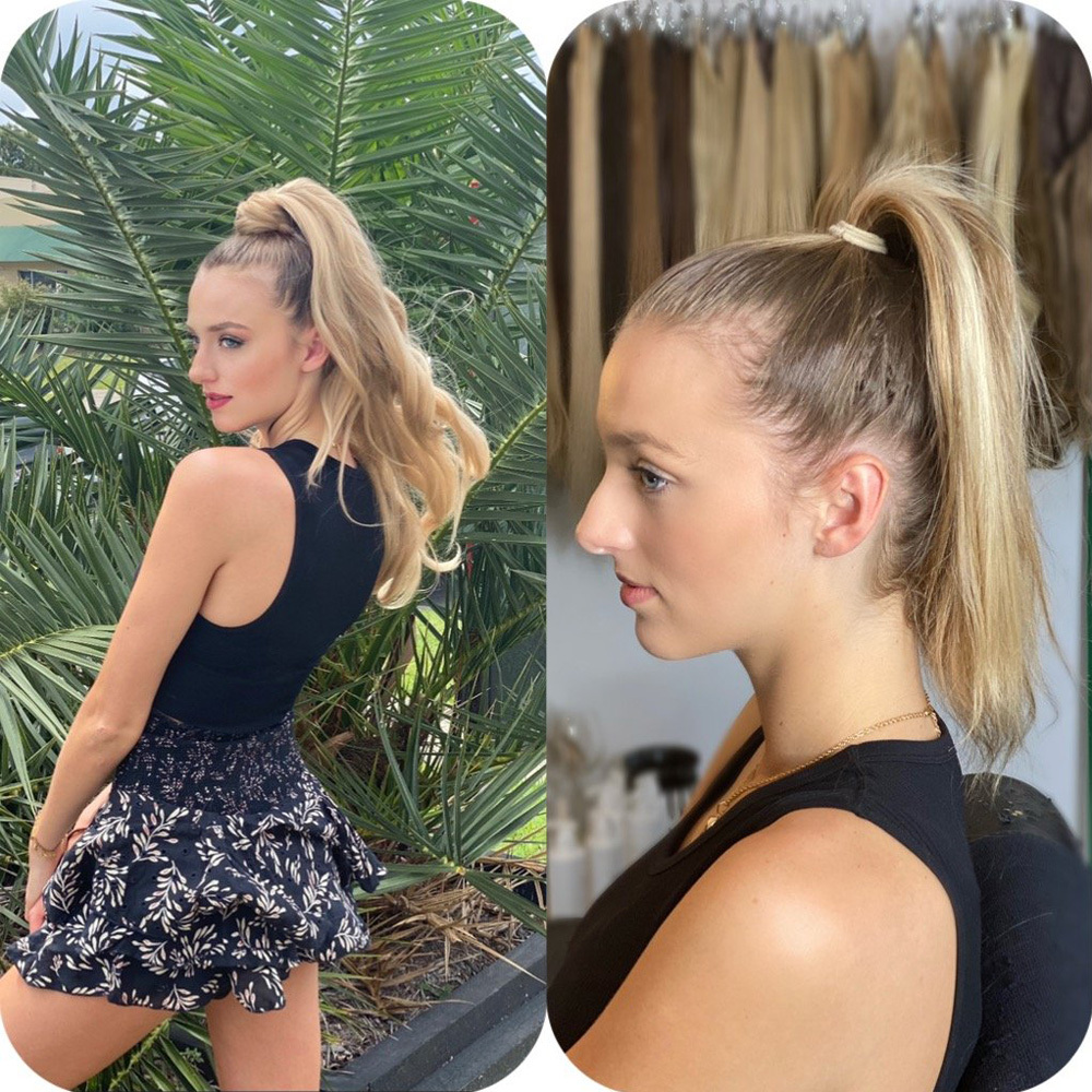 Synthetic Wraparound Ponytail Length Ponytail Extensions - Temu United ...