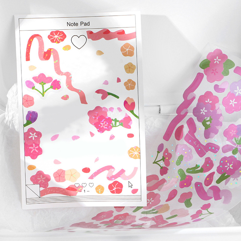 Sparkling Sequin Pet Sticker Flower Language Series Cute - Temu Australia