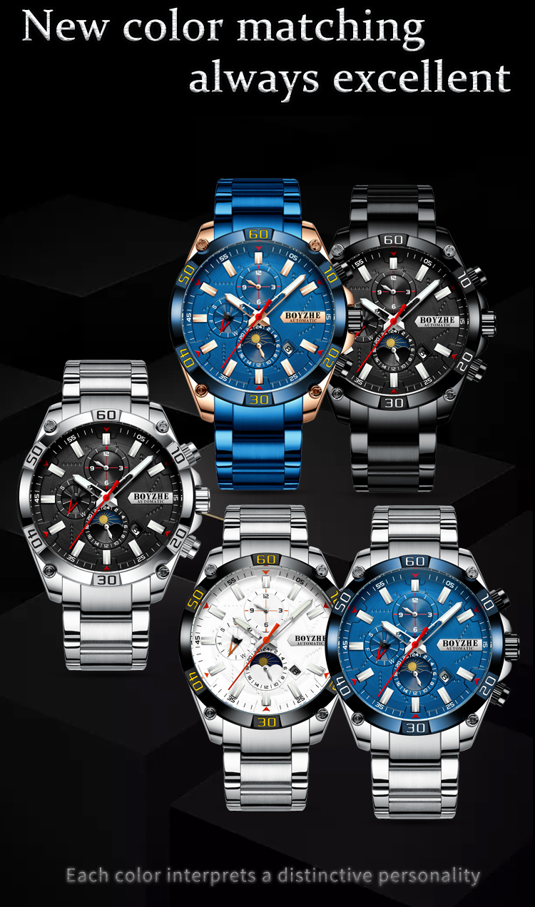 Men's Large Dial Imported Luminous Waterproof Watch - Temu