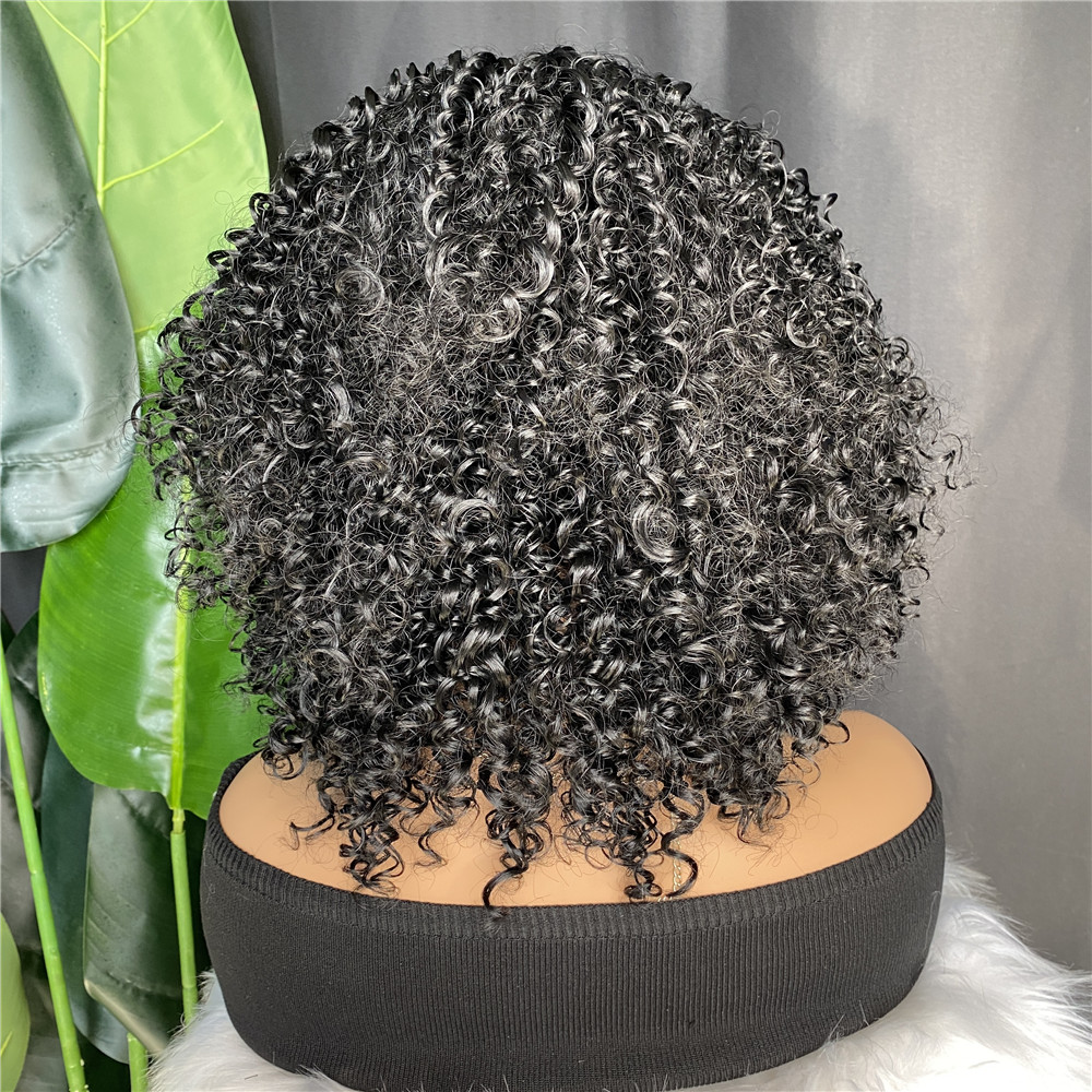 Afro Short Hair Knot Curly Headband Wig Glueless Beginner - Temu Canada