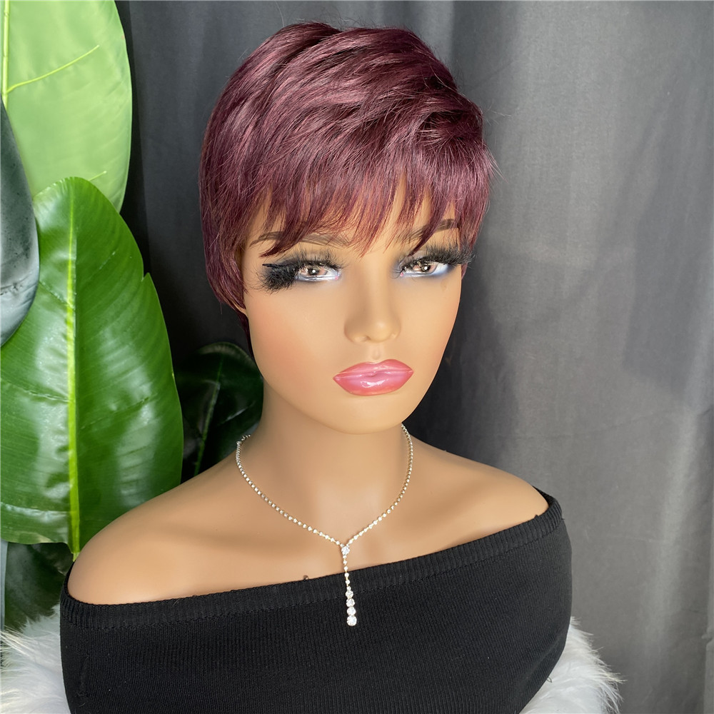 Pixie Cut Wigs Women Hair Short Cut Bob Wig Side Part Pixie - Temu