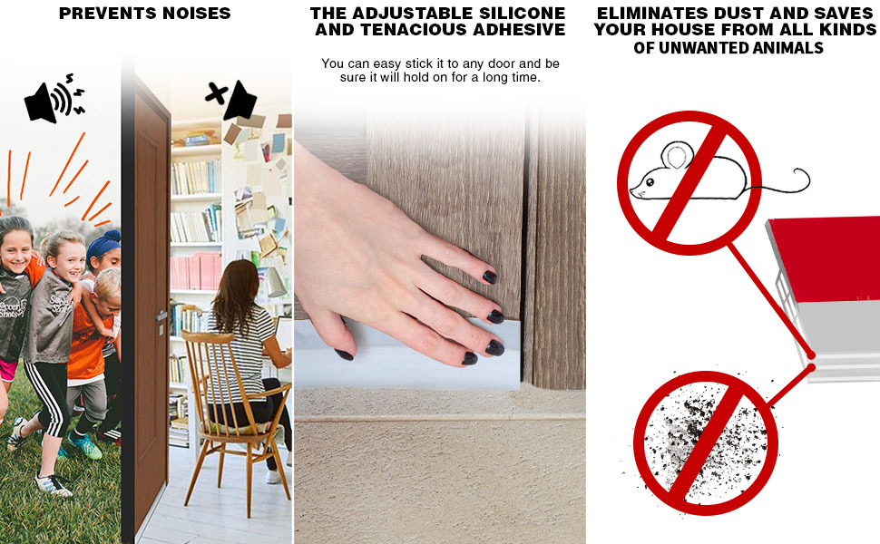 noise door draft stopper strong seal - Temu