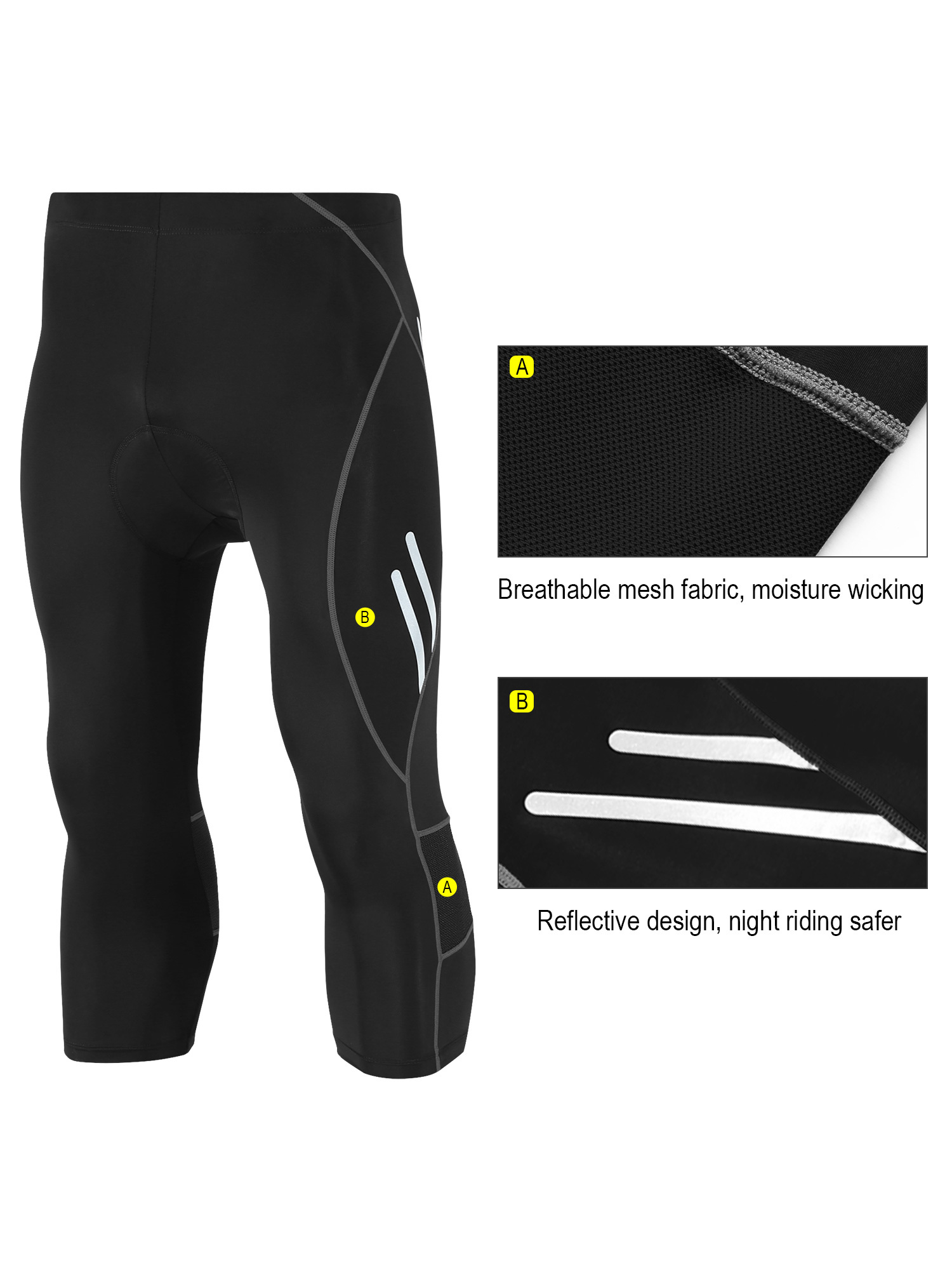 men's cycling bike pants: padded quick dry breathable - Temu Canada