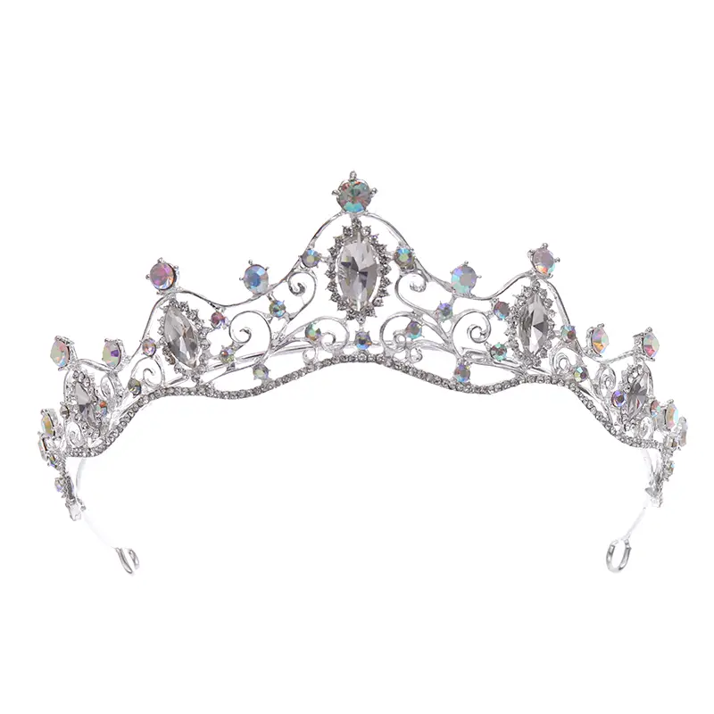 Golden Rhinestone Golden Crown Headband Wedding Bride Temu