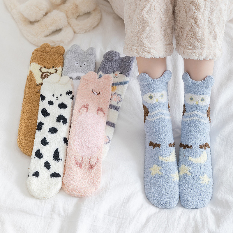 women's fuzzy socks winter warm fluffy soft slipper home - {region_name}