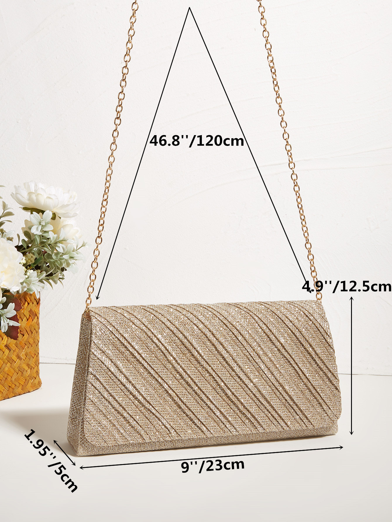 Glitter Evening Bag Pleated Flap Crossbody Bag Women's - Temu