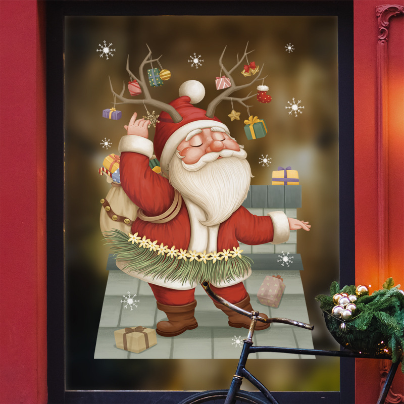 self decorative creative santa claus window clings - {region_name}