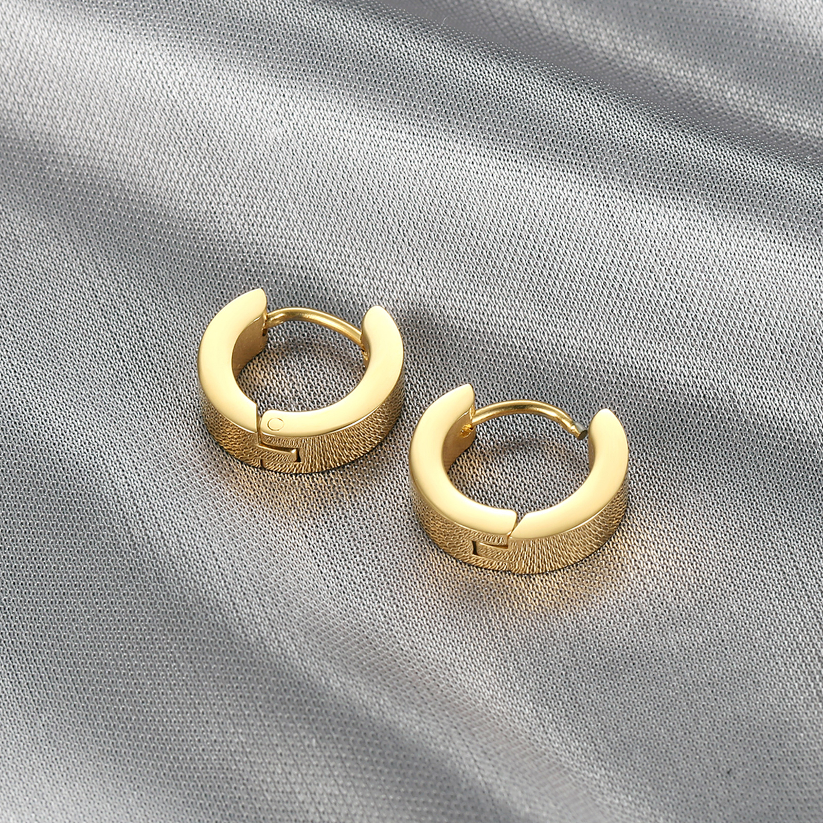 Fashion Simple Smooth Stainless Steel Earrings Women - Temu Australia