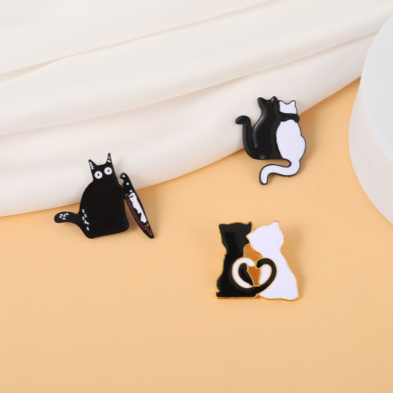 Enamel Pin Unique Black Hugging Lovers - Temu