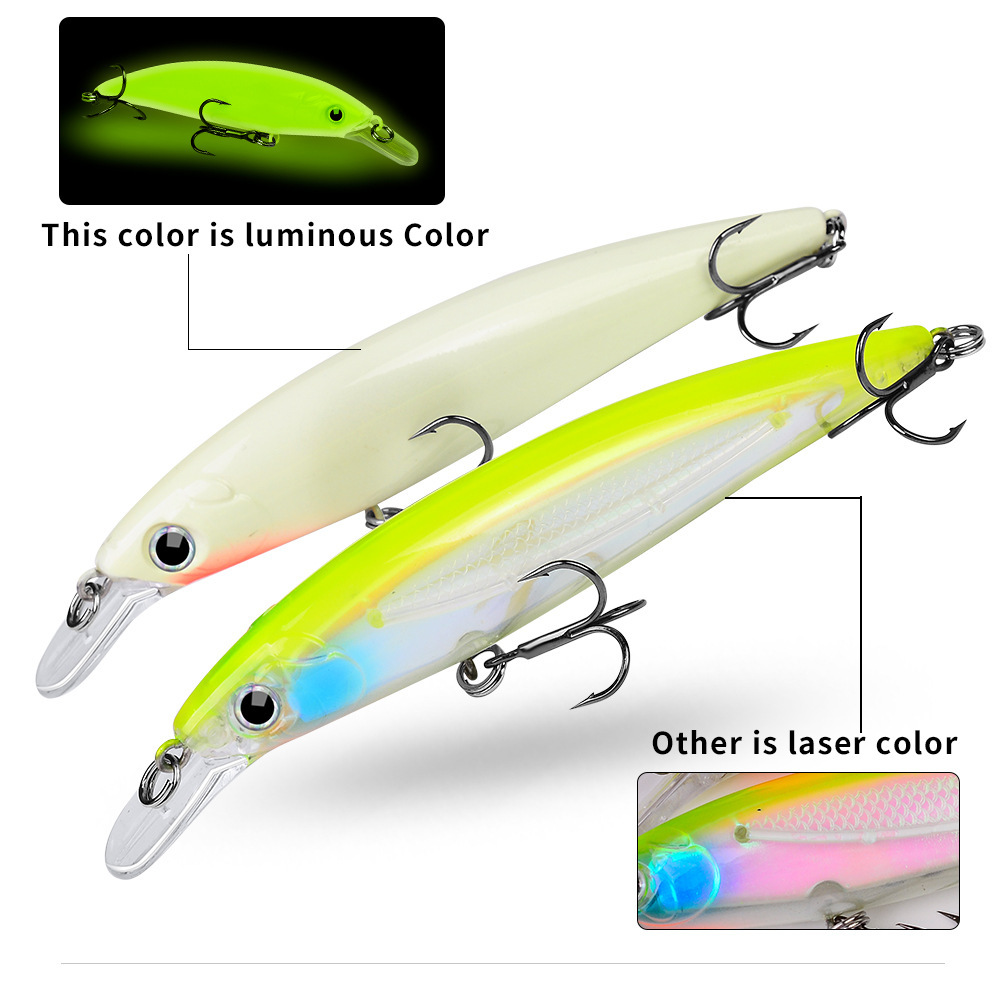 Lure Bait Minnow Luminous Bionic Bait Plastic Hard Bait Long - Temu Australia
