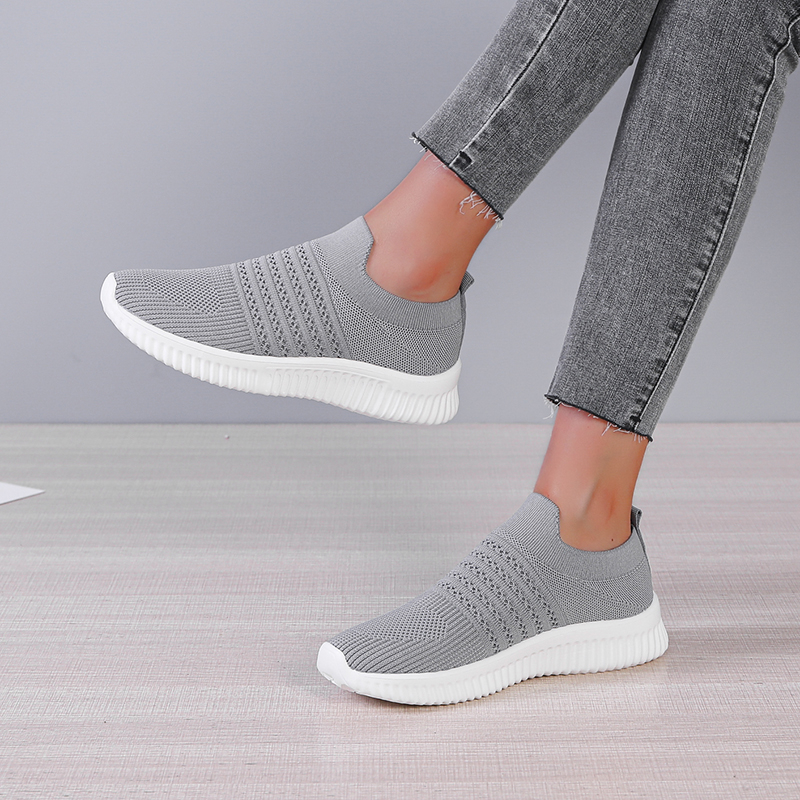 Womens Knit Slip On Socks Shoes Breathable Lightweight Running Shoes ...