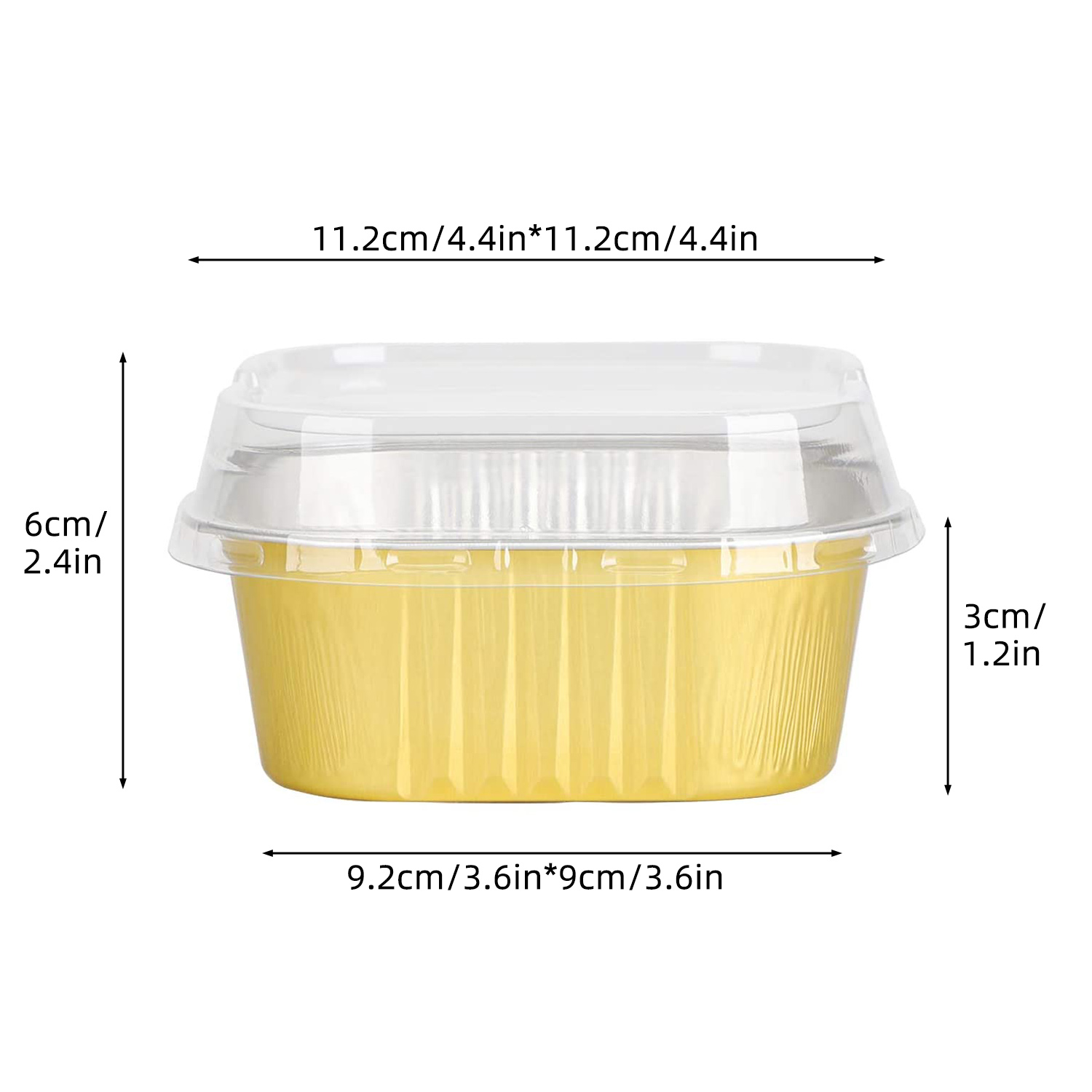 Aluminum Foil Mini Square Baking Cups Mini Cake Pans - Temu