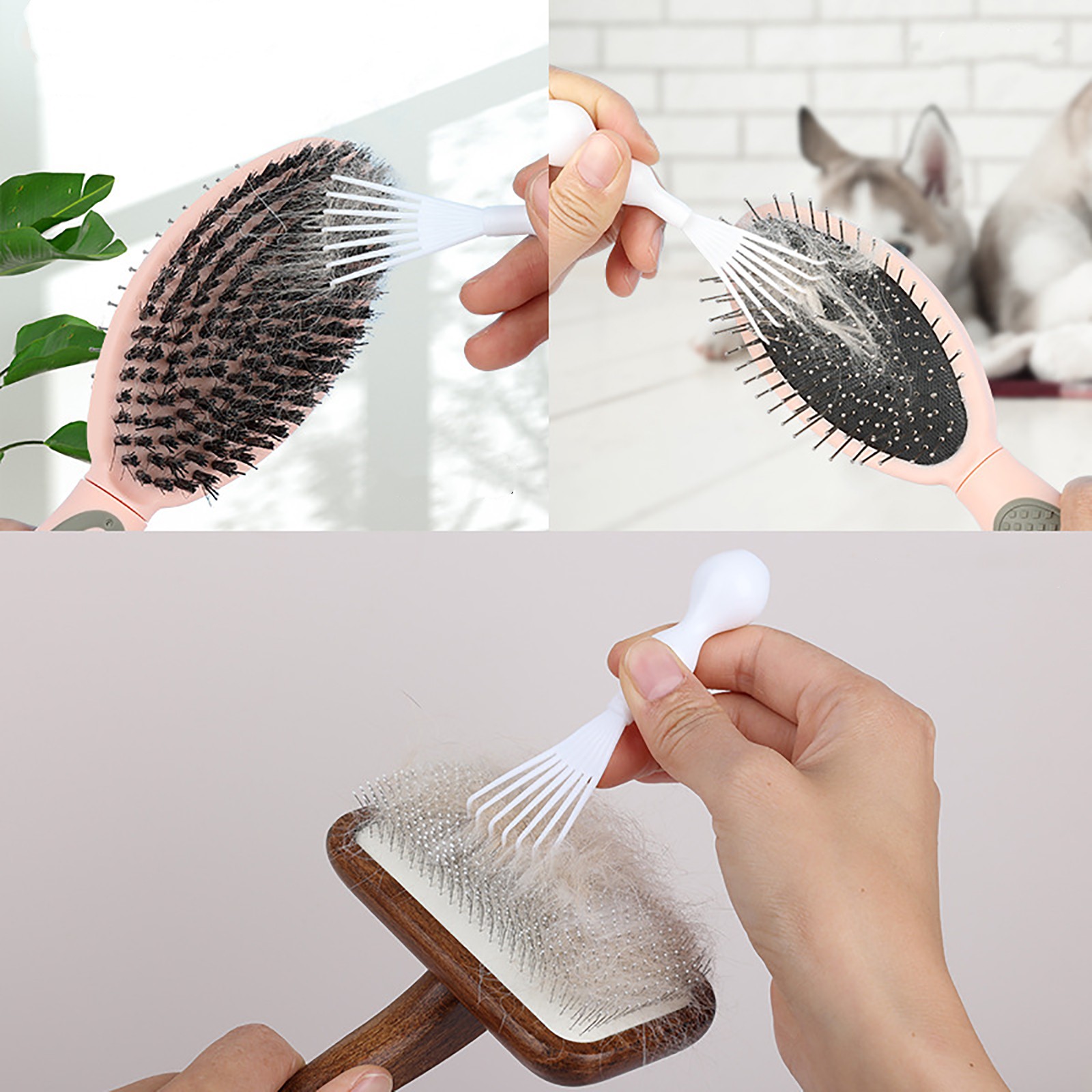 Dual Pet Grooming Set Includes Combs Brushes Cleaning - Temu United Kingdom