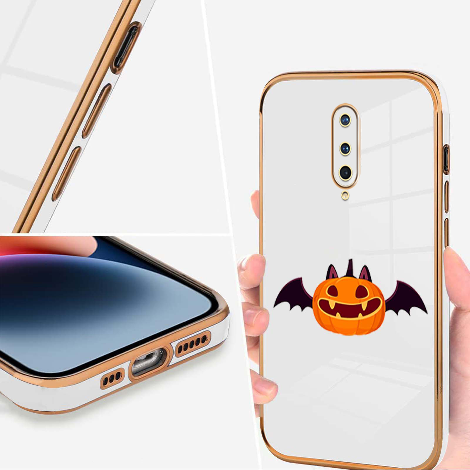 Halloween Mobile Phone Case, Galvanized Silicone Full Bag Fall ...
