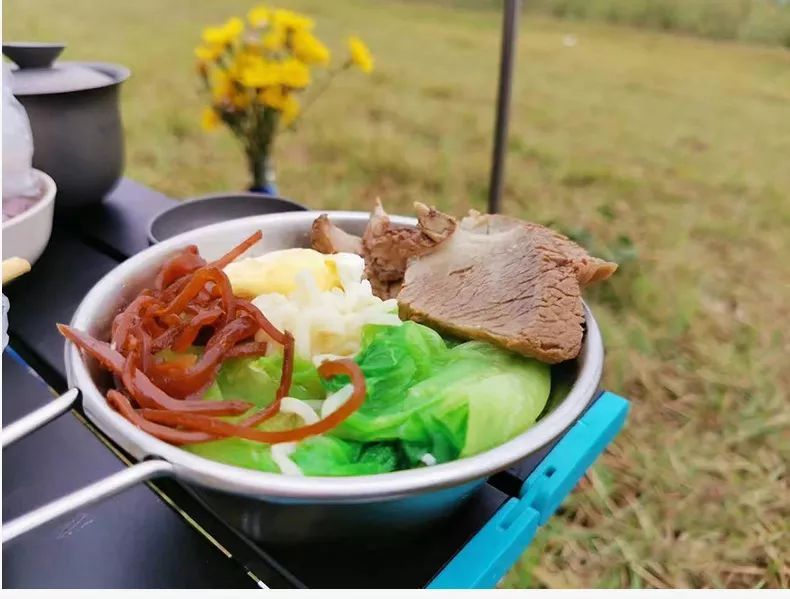 1pc Portable Foldable Stainless Steel Bowl With Handle For Outdoor ...