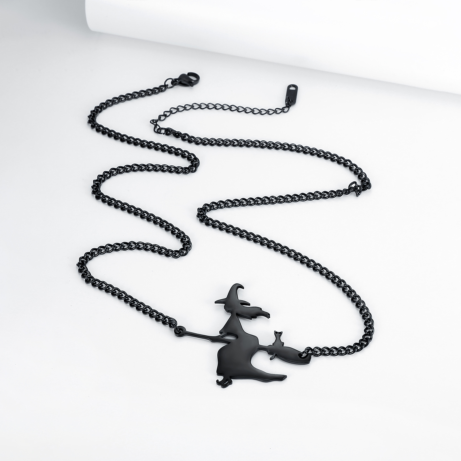 Gothic Halloween Witch Pendant Ladies Stainless Steel - Temu Canada