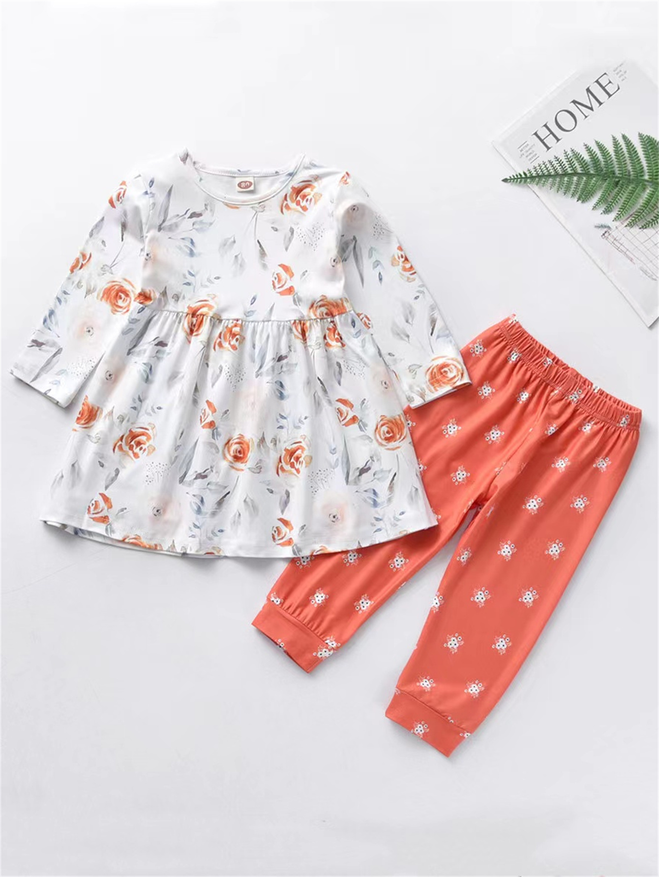 Girls Elegant Cute Ditsy Floral Top Pants - Temu Norway