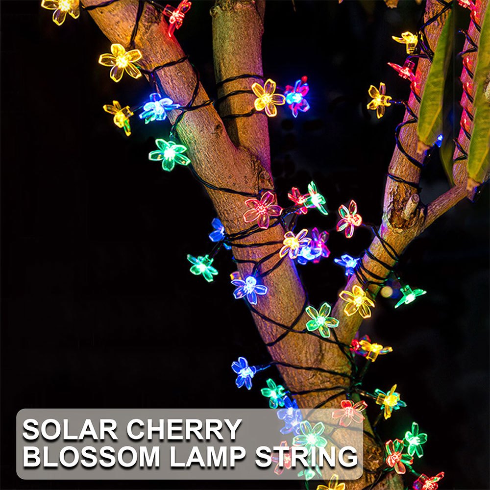 60leds Solar Sakura String Lights Outdoor Waterproof Fairy - Temu