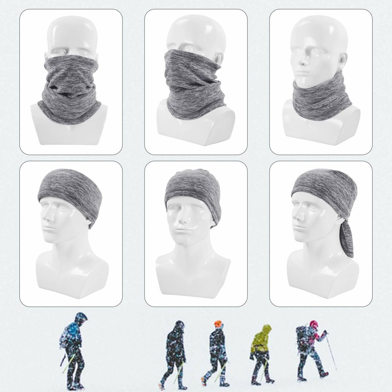 Fleece Neck Warmer Scarf Thermal Half Balaclava Hat Skiing - Temu ...