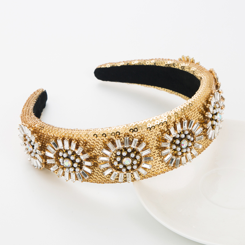 Flannel Edelweiss Flower Rhinestone Headband Baroque Rhinestone Faux ...