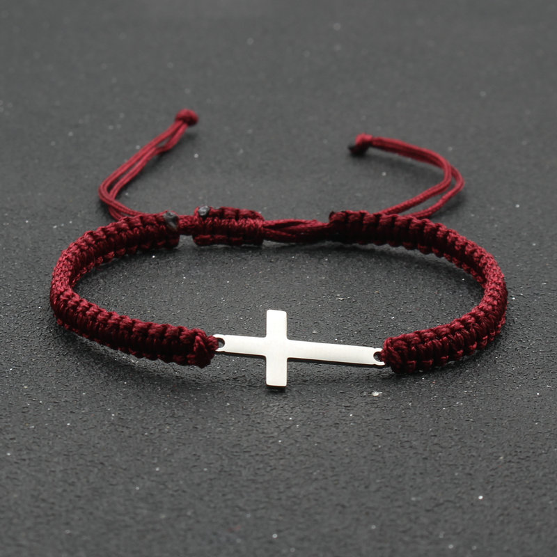 Cross rope bracelet store